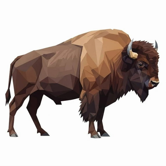 DOPASTICKER Car Sticker Tuning Car Rear Window Bison Low Poly Phone ...