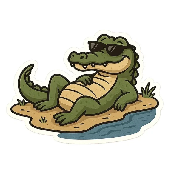 DOPASTICKER Car Sticker Tuning Car Rear Window Crocodile Phone Sticker ...