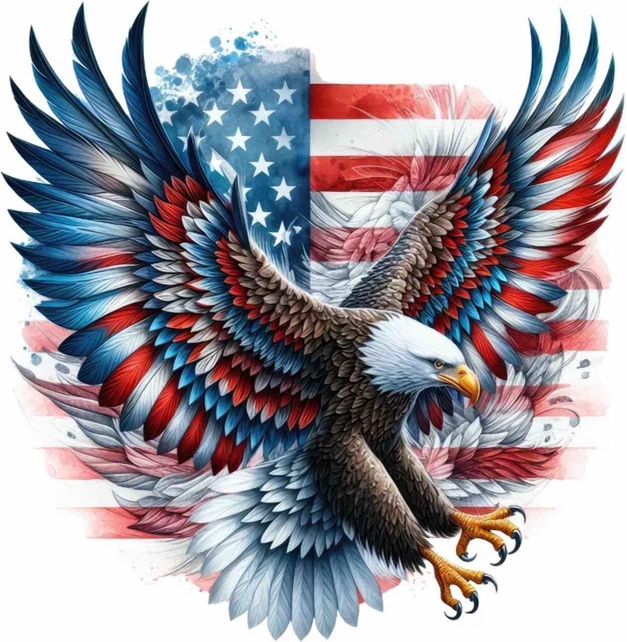 DOPASTICKER Car Sticker Usa Eagle Sticker Phone Sticker, Latop Sticker ...