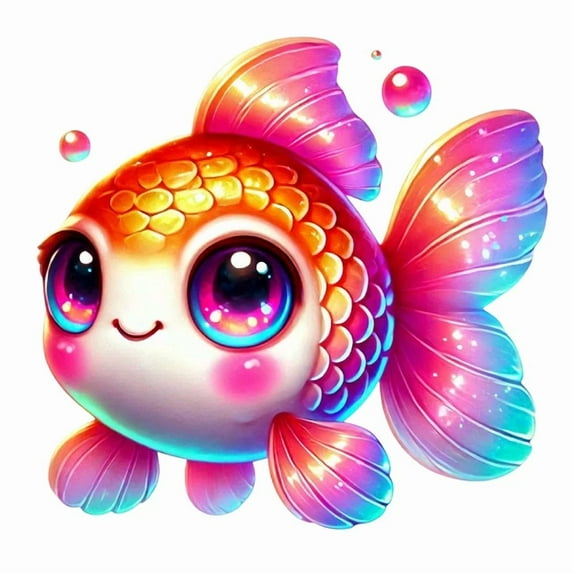 DOPASTICKER Car Sticker Watercolor Cute Fish Sticker Phone Sticker ...