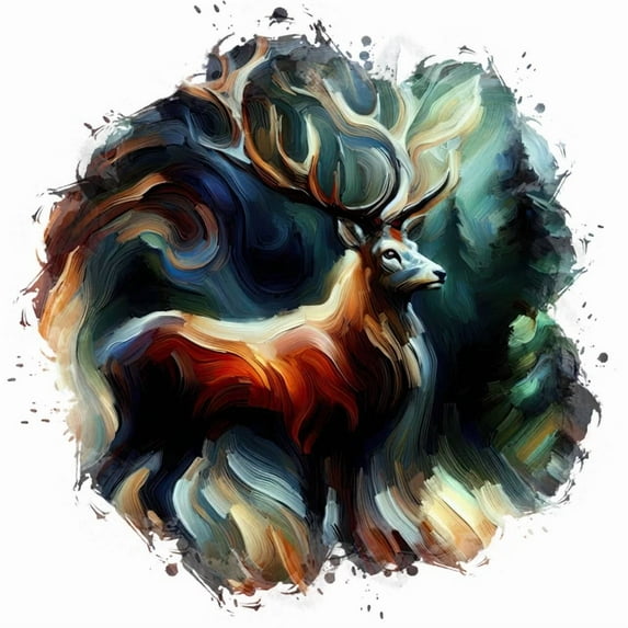 DOPASTICKER Car Sticker Watercolor Deer Sticker Phone Sticker, Latop ...