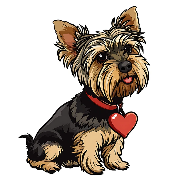 DOPASTICKER Car Sticker Yorkshire Terrier Car Sticker Dogs Sticker ...