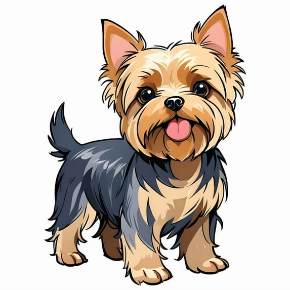 DOPASTICKER Car Sticker Yorkshire Terrier Car Sticker Dogs Sticker ...