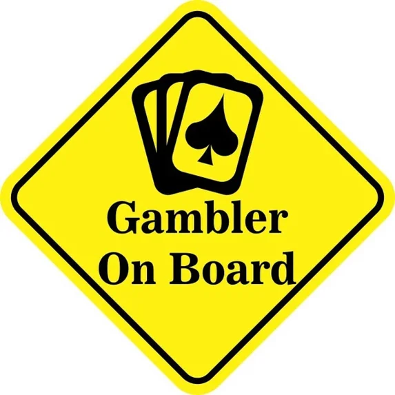 DOPASTICKER Card Gambler On Board Sticker Phone Sticker, Latop Sticker ...