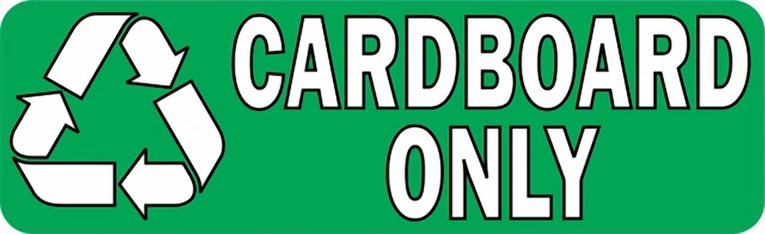 DOPASTICKER Cardboard Only Sticker Recycling Sticker Green Sticker ...