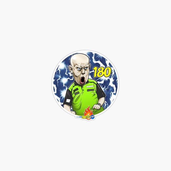 DOPASTICKER Caricatura Van Gerven, By Darts Attack Sticker, Phone ...