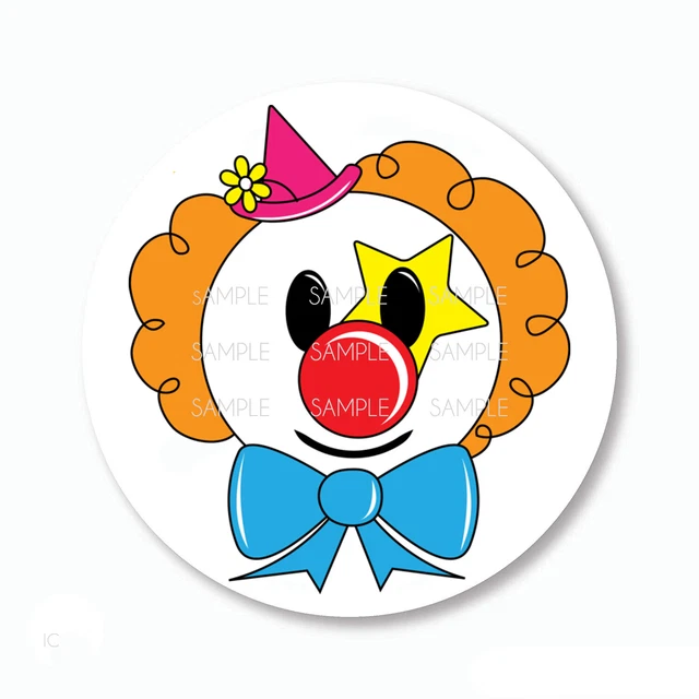 DOPASTICKER Carnival Circus Clown Face Scrapbook Stickers Phone Decal ...