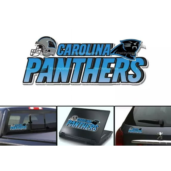 DOPASTICKER Carolina Carolina Football Team Sticker - Waterproof 7X3 ...