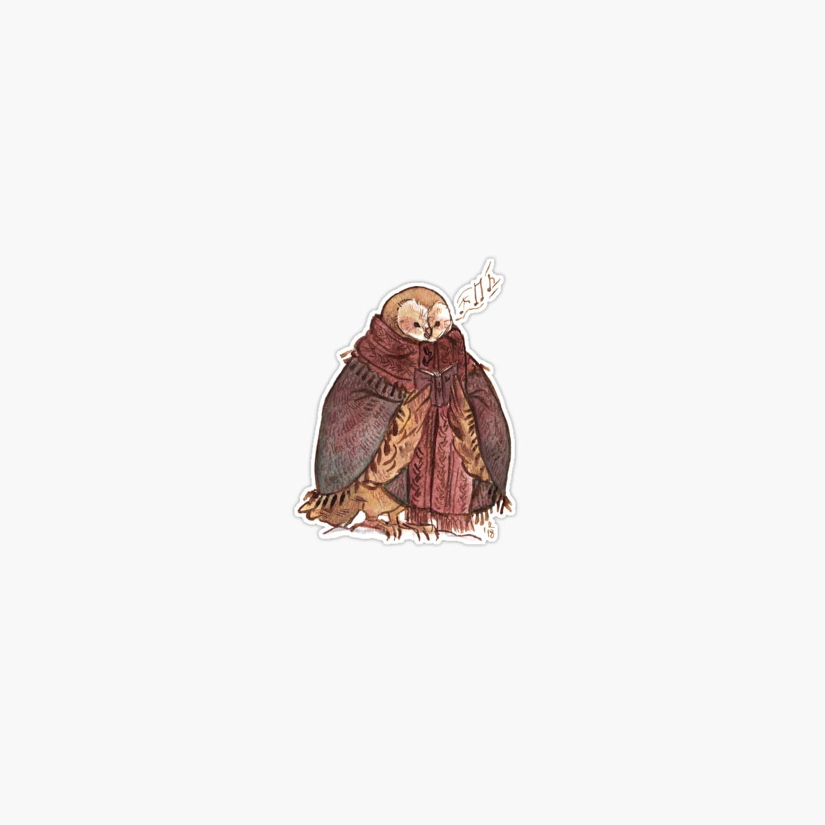 DOPASTICKER Caroling Owl Sticker, Phone Sticker Car Stickers, Birthday ...