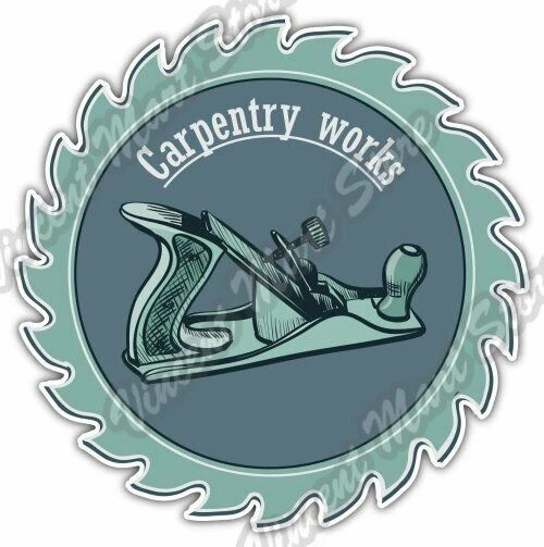 DOPASTICKER Carpentry Works Carpenter Lumberjack Wood Car Sticker Decal ...