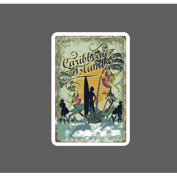 DOPASTICKER Carribean Sticker Islands Tropical Paradise Sticker Phone ...