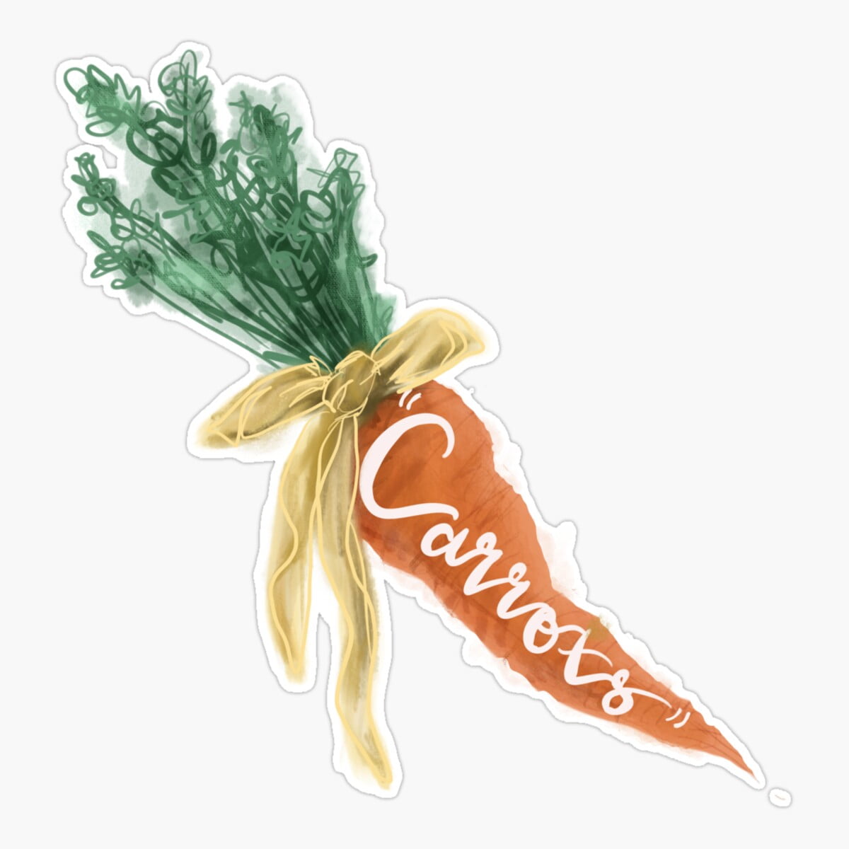 DOPASTICKER Carrots Sticker, Phone Sticker Water Bottle Sticker Car ...