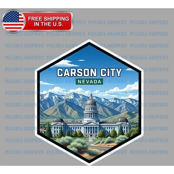 DOPASTICKER Carson City Nevada Sticker Toolbox Sticker Phone Sticker ...
