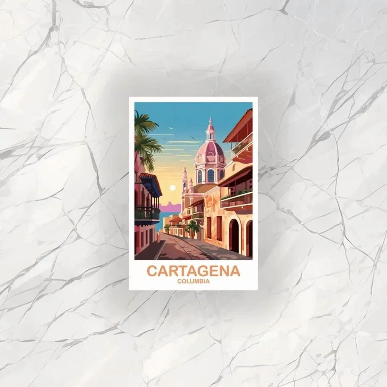 DOPASTICKER Cartagena Columbia Travel Sticker South America Art ...