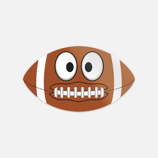 DOPASTICKER Cartoon American Football Ball Smile Rugby Sport Sticker ...