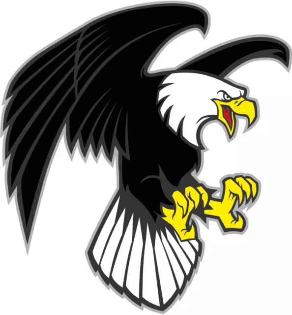 DOPASTICKER Cartoon Angry Eagle Mascot Wild Bird Sticker Decal Phone ...