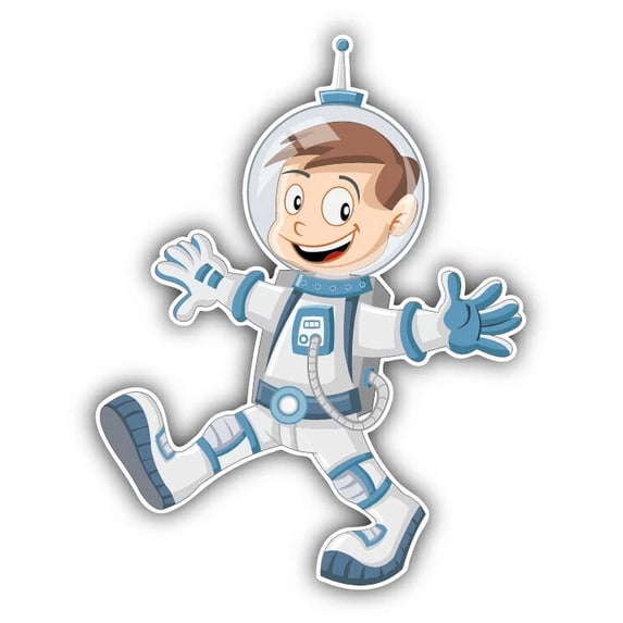 DOPASTICKER Cartoon Astronaut Boy Car Sticker Phone Water Bottle ...