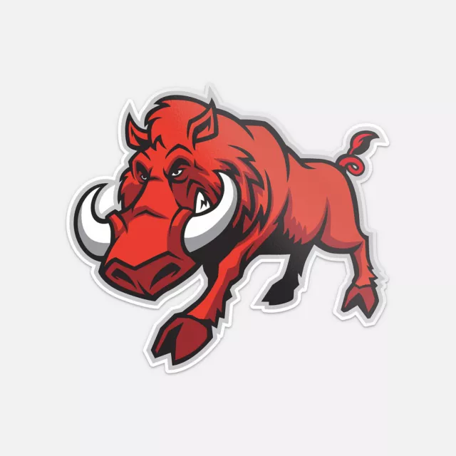 DOPASTICKER Cartoon Boar Mascot Wild Animal Sticker Decal Phone Decal ...