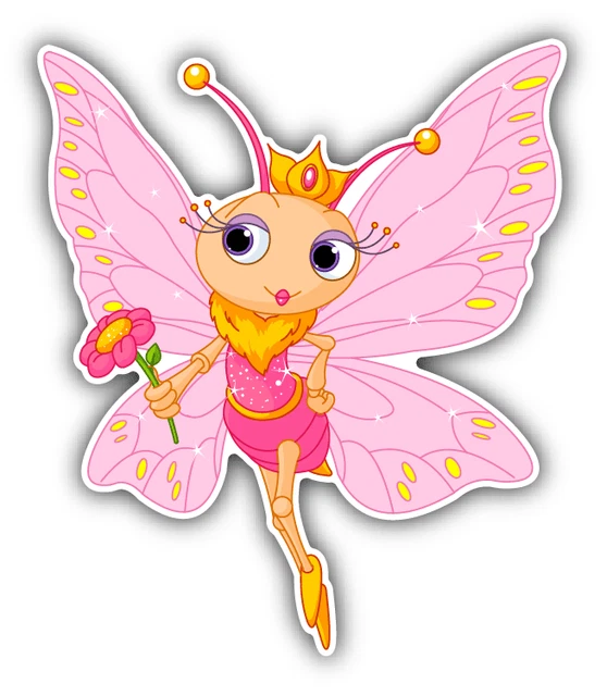 DOPASTICKER Cartoon Butterfly Fairy Car Sticker Phone Water Bottle ...