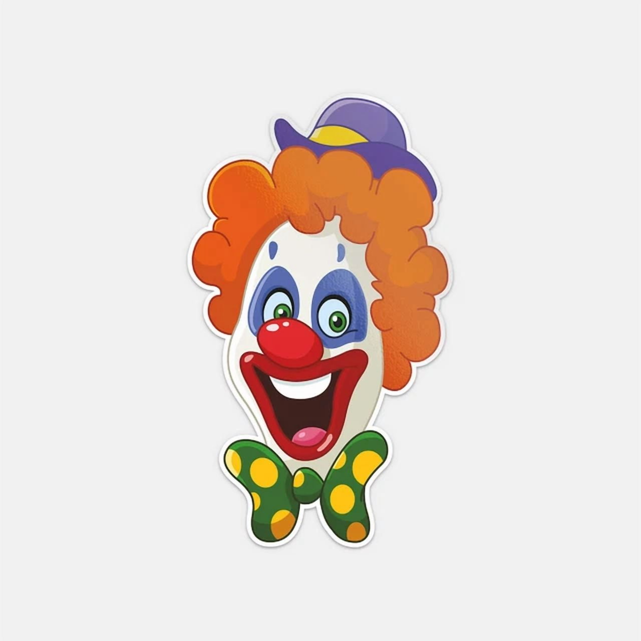 DOPASTICKER Cartoon Clown Face Sticker Decal Phone Decal Water Bottle ...