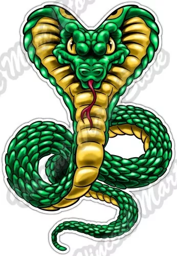 DOPASTICKER Cartoon Cobra Mascot Snake Animal Wildlife Car Sticker ...