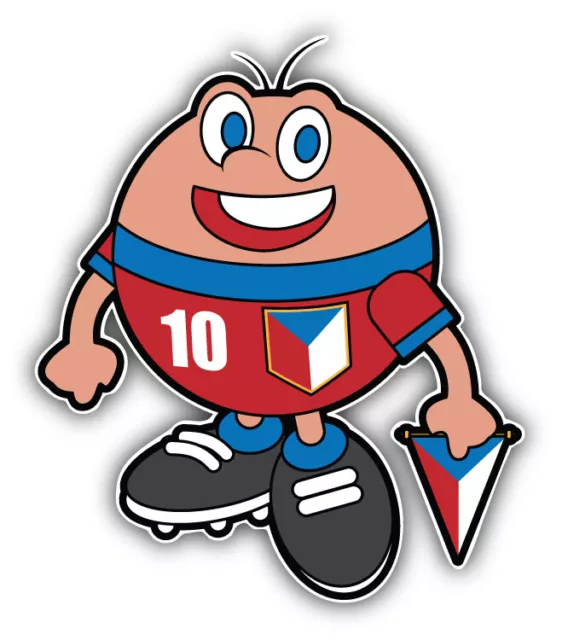 DOPASTICKER Cartoon Czech Republic Soccer Player Mascot Car Sticker ...
