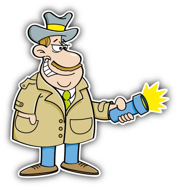 DOPASTICKER Cartoon Detective Sticker Decal Phone Decal Water Bottle ...