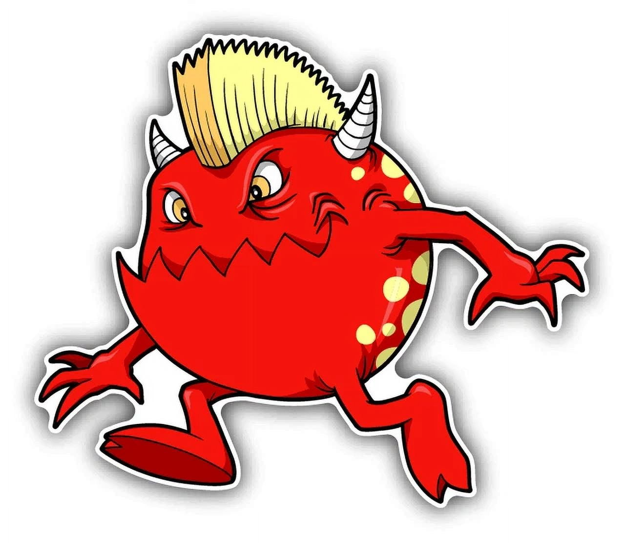 DOPASTICKER Cartoon Devil Monster Car Sticker Phone Decal Water Bottle ...