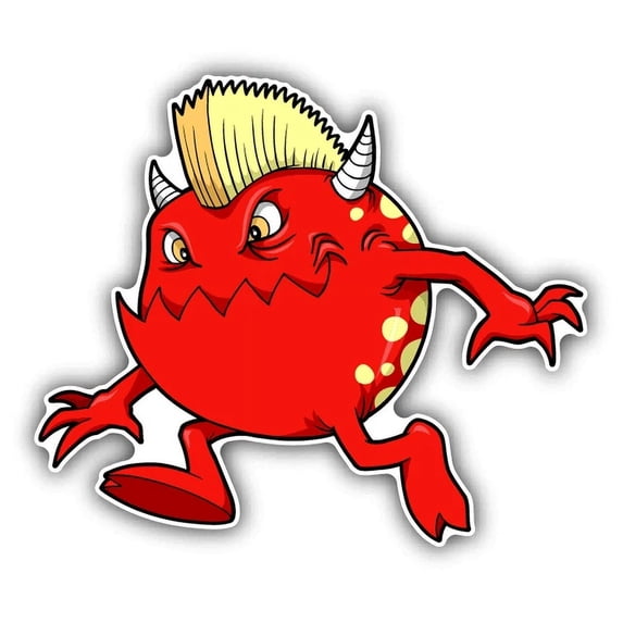 DOPASTICKER Cartoon Devil Monster Car Sticker Phone Decal Water Bottle ...