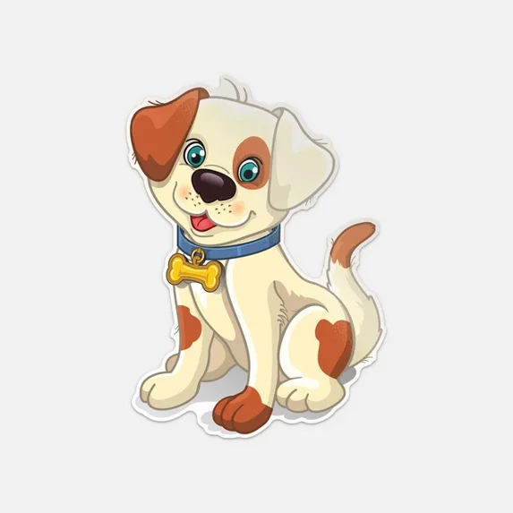 DOPASTICKER Cartoon Dog Bone Sticker Decal Phone Decal Water Bottle ...