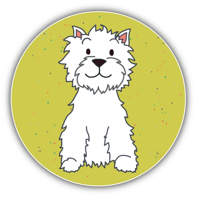 DOPASTICKER Cartoon Dog Label Sticker Decal Phone Decal Water Bottle ...