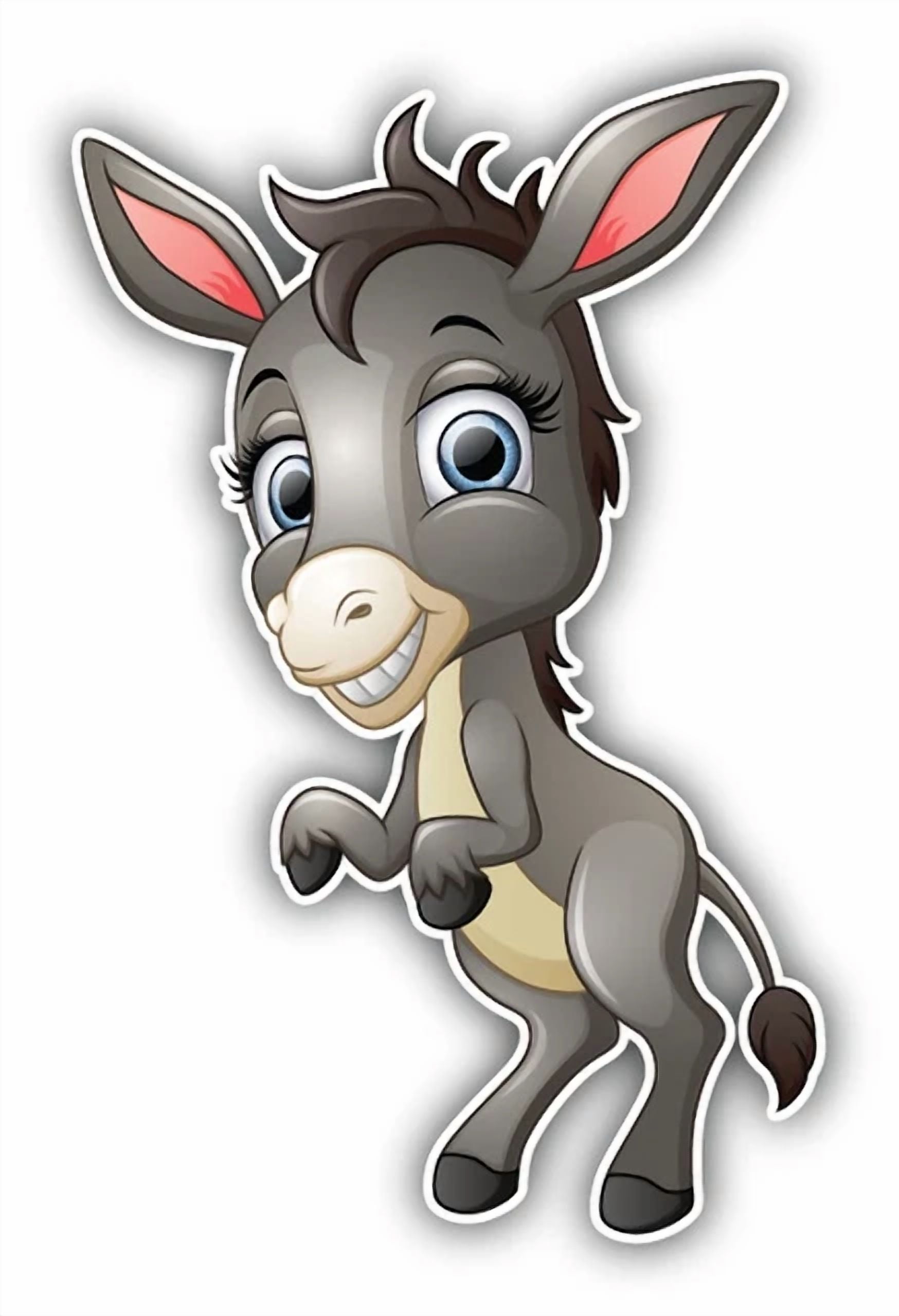 DOPASTICKER Cartoon Donkey Sticker Decal Phone Decal Water Bottle ...