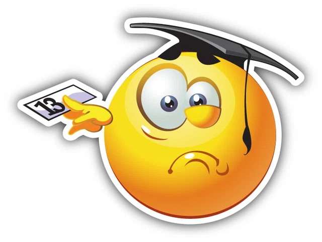 DOPASTICKER Cartoon Education Exam Smile Sticker Decal Phone Decal ...