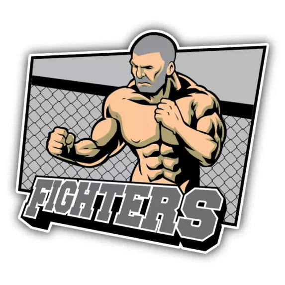 DOPASTICKER Cartoon Fighter Sport Car Sticker Phone Decal Water Bottle ...