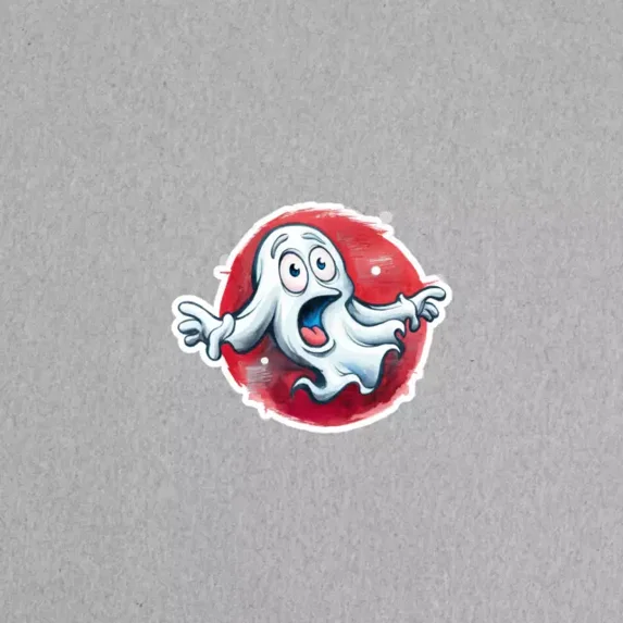 DOPASTICKER Cartoon Ghost Sticker - Spooky Halloween Spirit Decal Phone ...