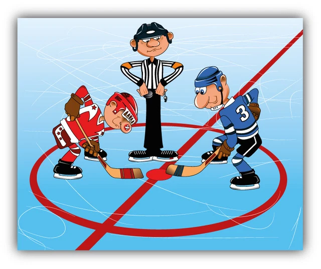 DOPASTICKER Cartoon Hockey Match Sticker Decal Phone Decal Water Bottle ...