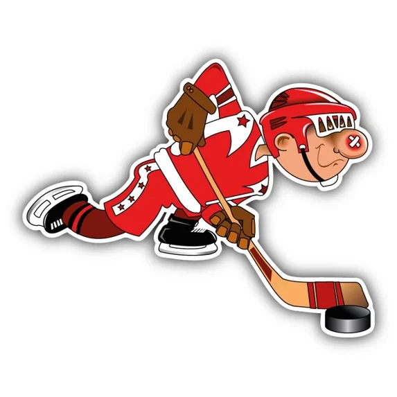 DOPASTICKER Cartoon Hockey Player Car Sticker Phone Decal Water Bottle ...