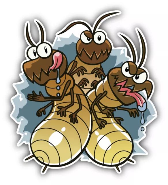 DOPASTICKER Cartoon Hungry Termites Sticker Decal Phone Decal Water ...