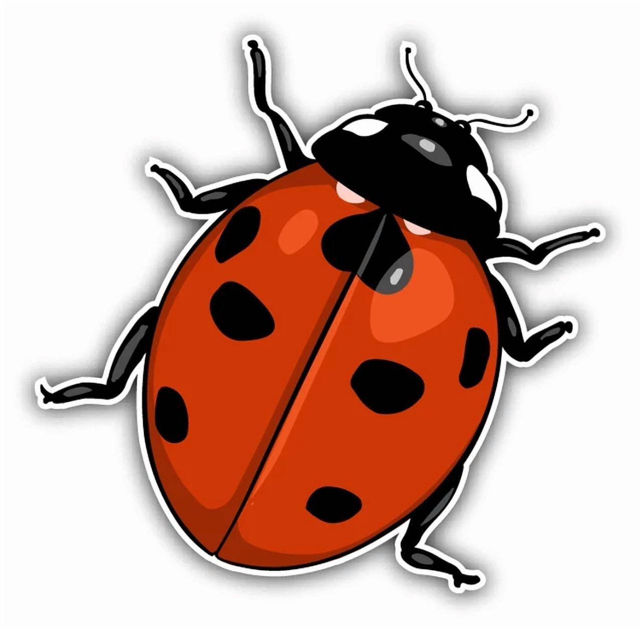 DOPASTICKER Cartoon Ladybug Sticker Decal Phone Decal Water Bottle ...
