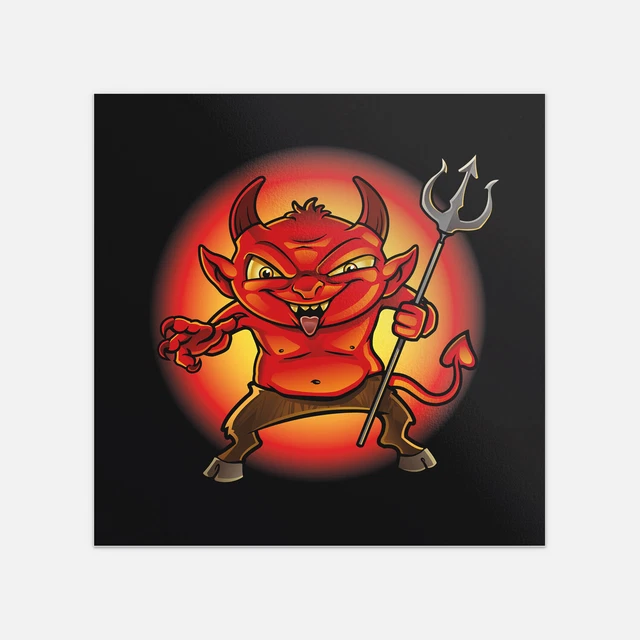 DOPASTICKER Cartoon Little Devil Mascot Sticker Decal Phone Decal Water ...