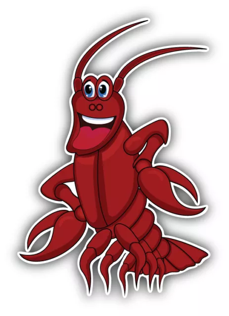DOPASTICKER Cartoon Lobster Sticker Decal Phone Decal Water Bottle ...