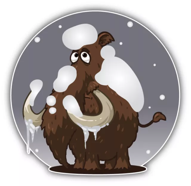 DOPASTICKER Cartoon Mammoth Label Sticker Decal Phone Decal Water ...
