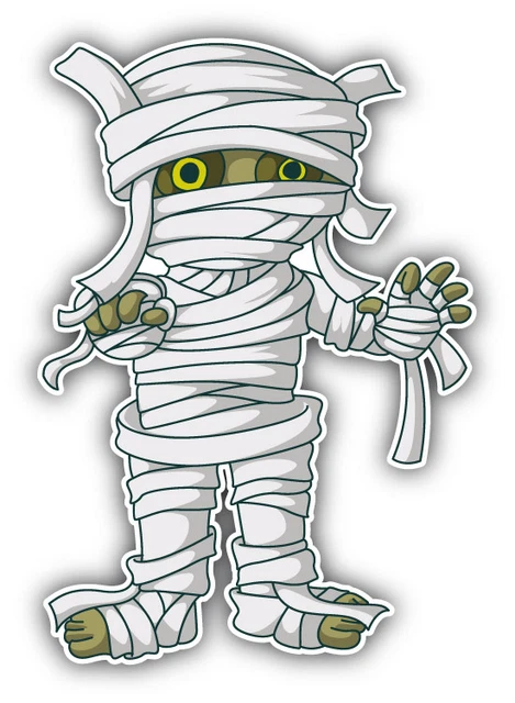 DOPASTICKER Cartoon Mummies Sticker Decal Phone Decal Water Bottle ...