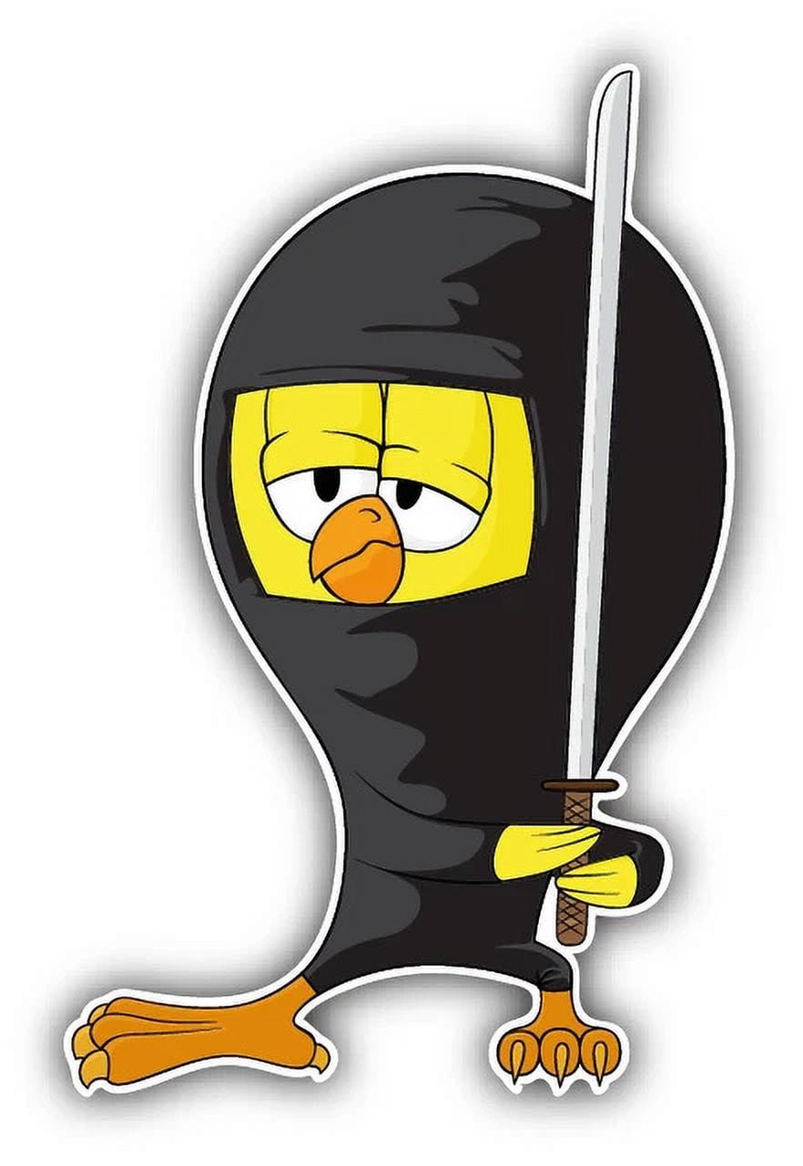 DOPASTICKER Cartoon Ninja Chicken Car Sticker Phone Decal Water Bottle ...