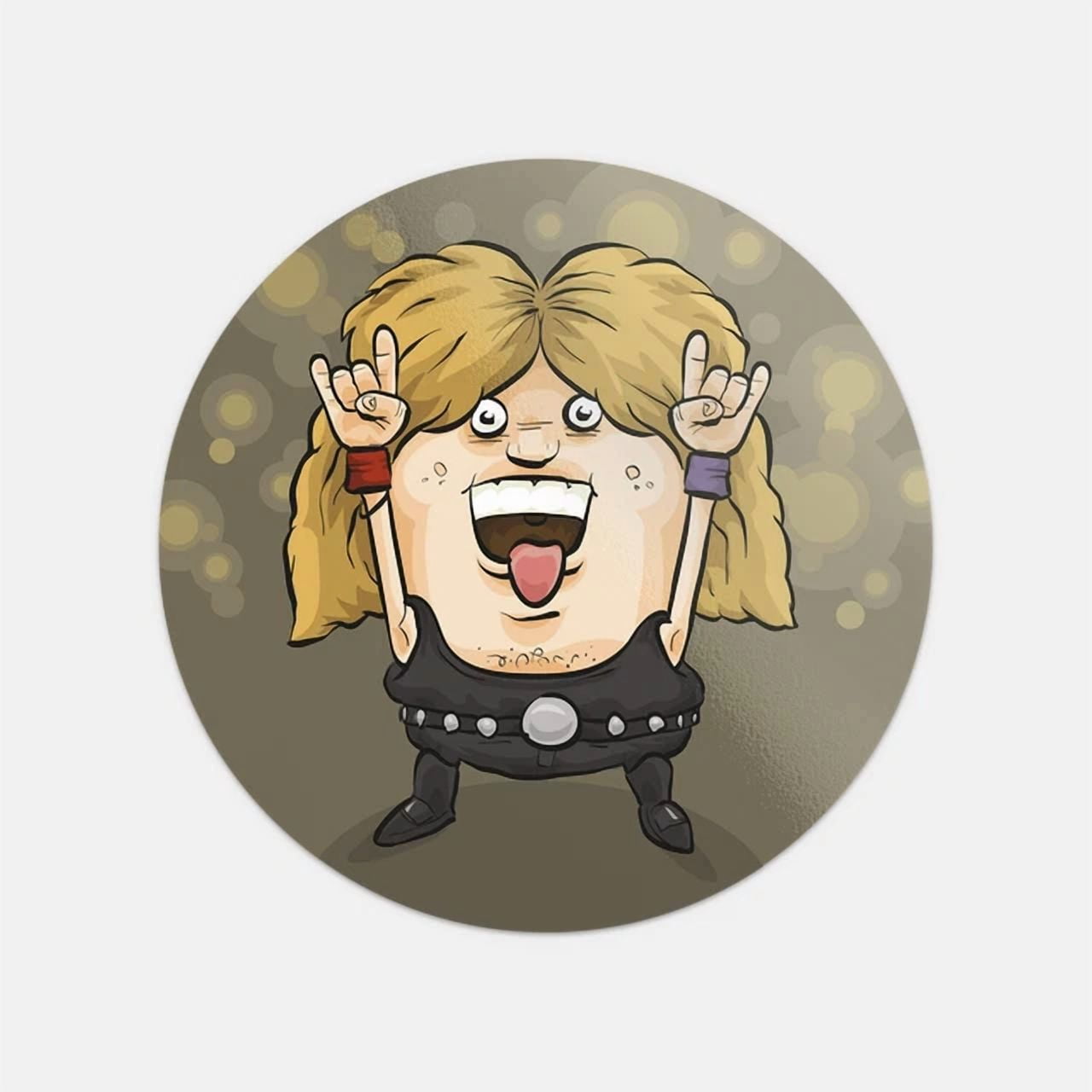 DOPASTICKER Cartoon Rock Star Guy Sticker Decal Phone Decal Water ...