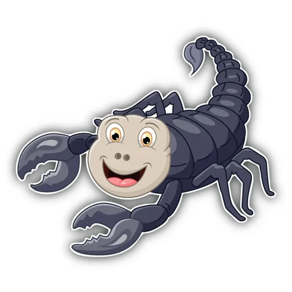 DOPASTICKER Cartoon Scorpio Animal Sticker Decal Phone Decal Water ...