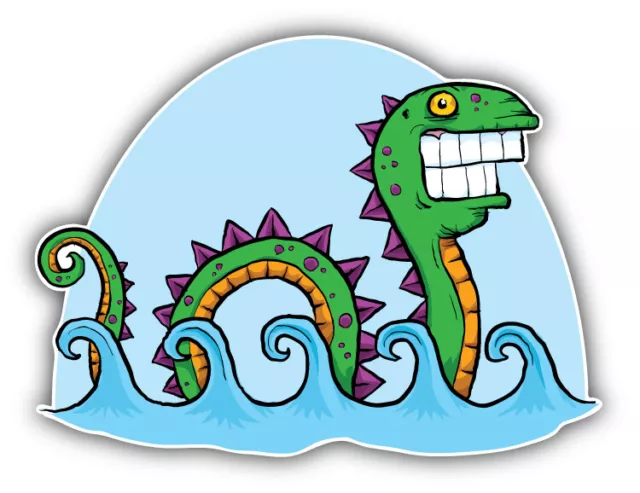 DOPASTICKER Cartoon Sea Serpent Animal Sticker Decal Phone Decal Water ...