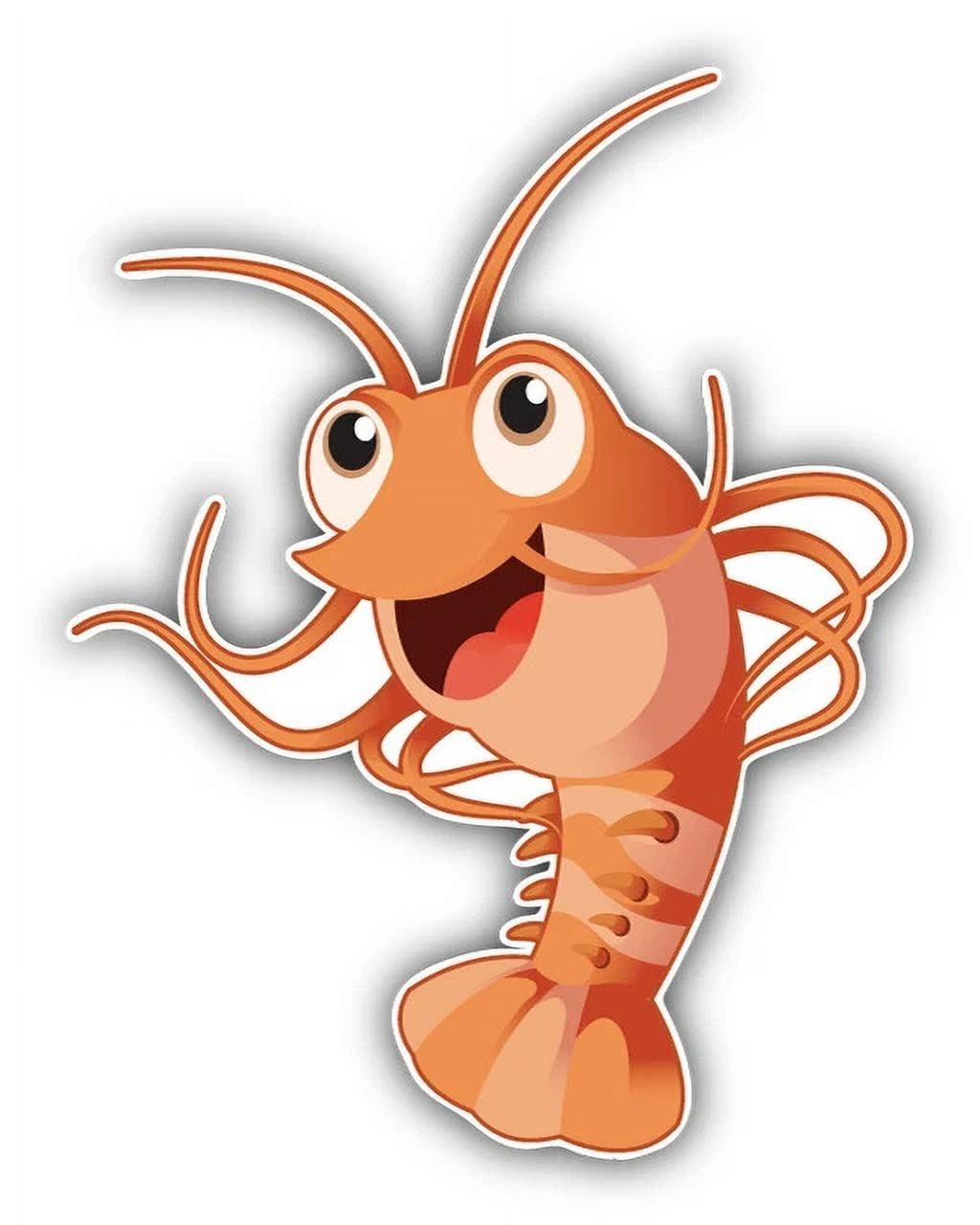 DOPASTICKER Cartoon Shrimp Animal Sticker Decal Phone Decal Water ...