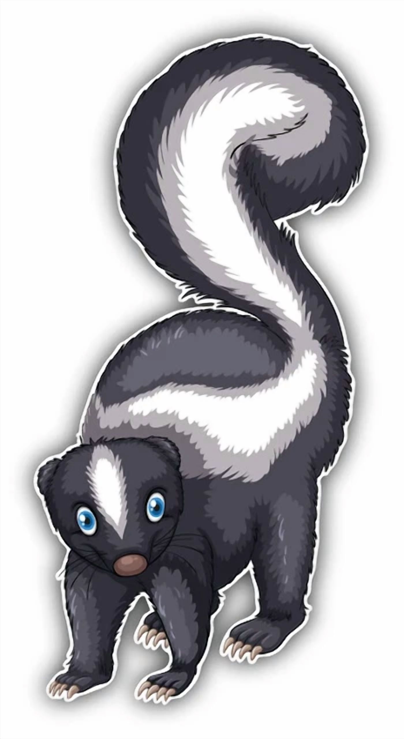 DOPASTICKER Cartoon Skunk Animal Sticker Decal Phone Decal Water Bottle ...