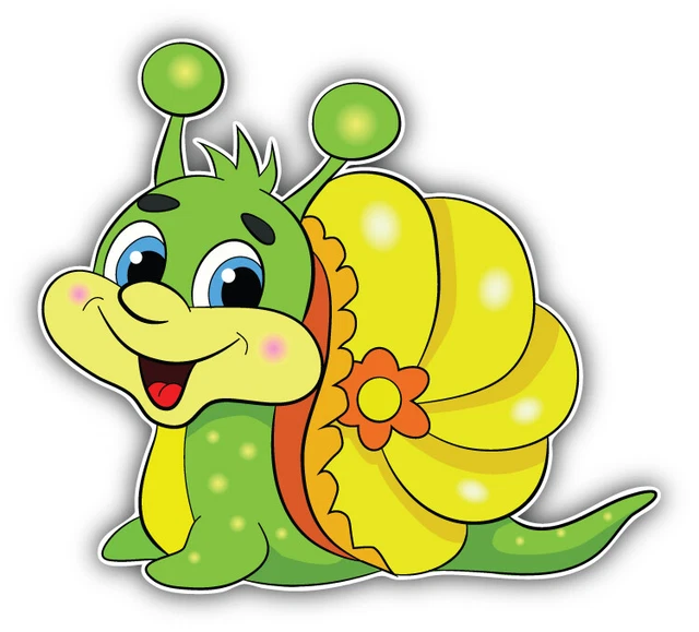DOPASTICKER Cartoon Snail Animal Sticker Decal Phone Decal Water Bottle ...